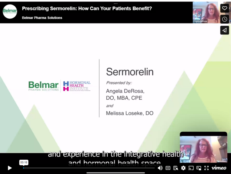 Prescribing Sermorelin: How Can Your Patients Benefit? - Belmar Pharma Solutions